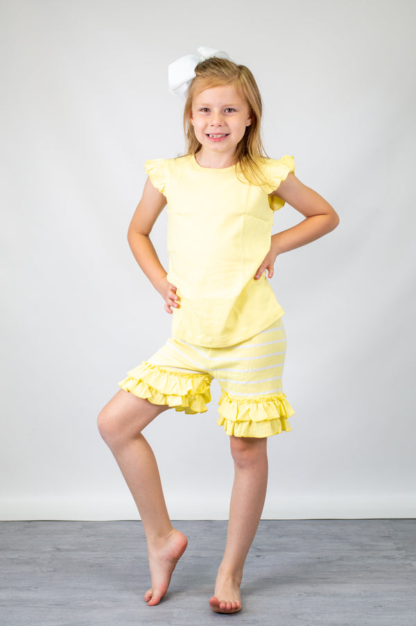 Summer Striped Ruffle Short - ARB Blanks